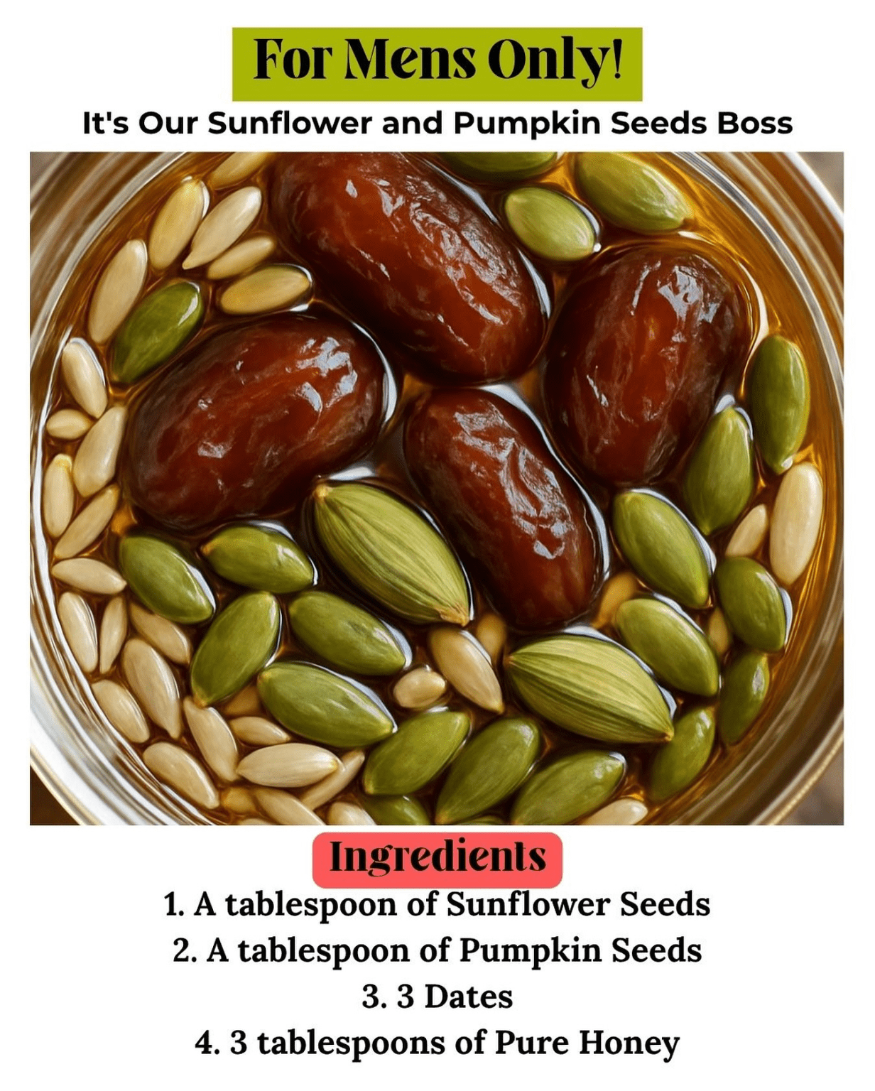 The Ultimate Natural Power Booster for Men: Sunflower Seeds, Pumpkin ...